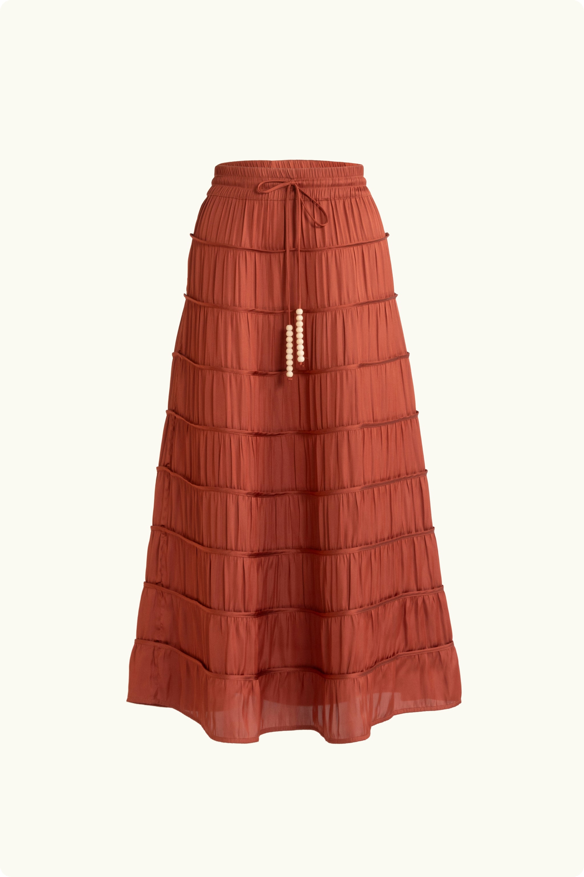 Alina Skirt in Cinnamon – Flowy Luxe Silhouette | FLANNEL